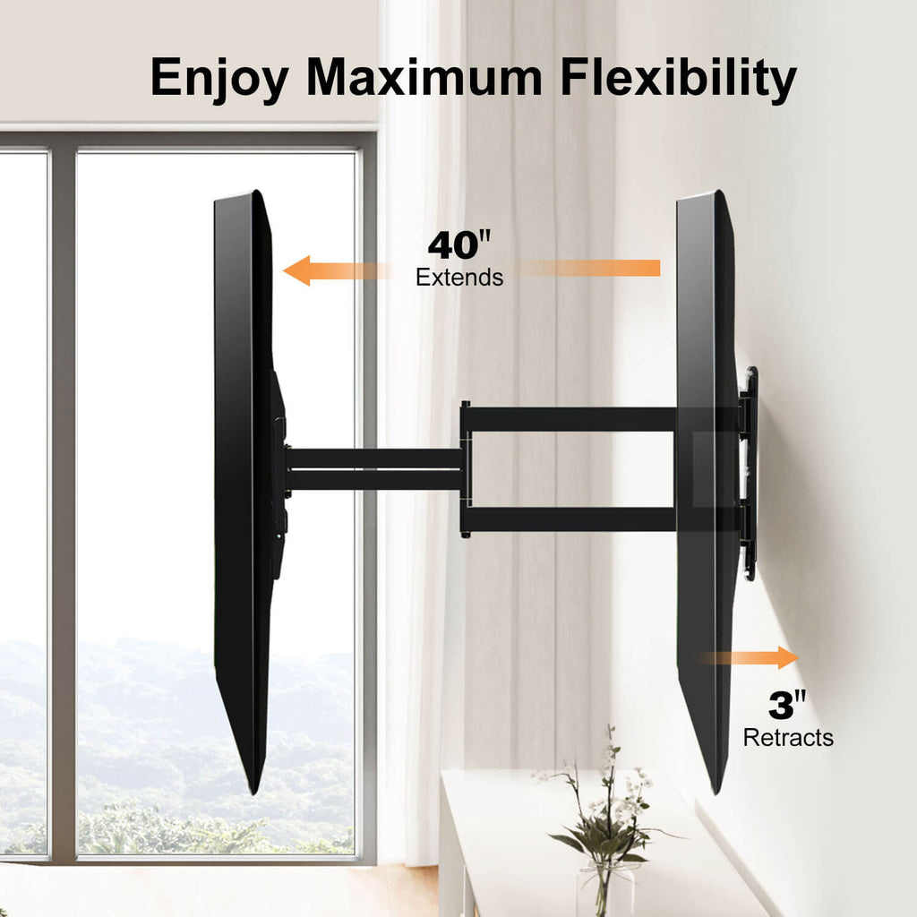 Long Arm TV Mount with 40'' Extension for 42''-90'' TVs MD2285-XL ...